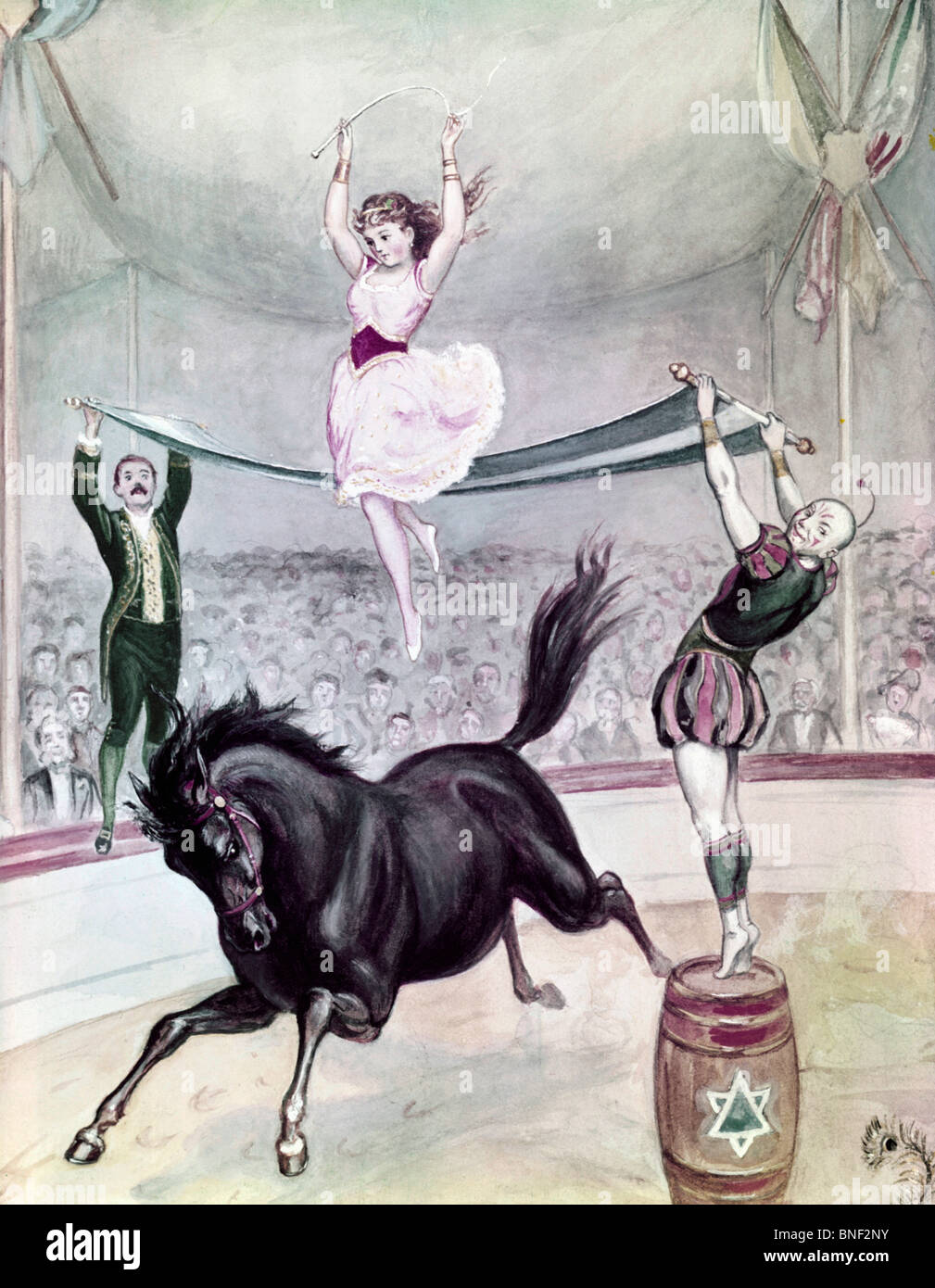 Antique Circus poster by Alex Hoag Stock Photo - Alamy
