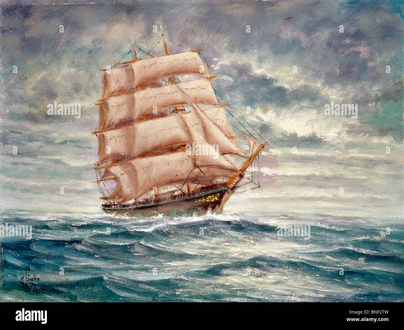 Clipper ship painting hi-res stock photography and images - Alamy