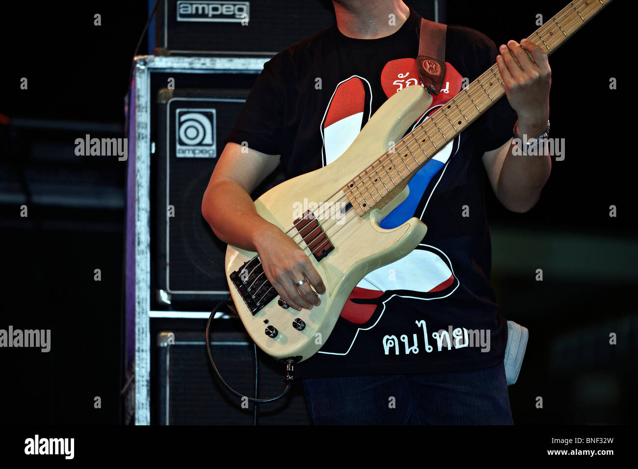 Electric guitar player. Close up of a man playing electric guitar Stock ...