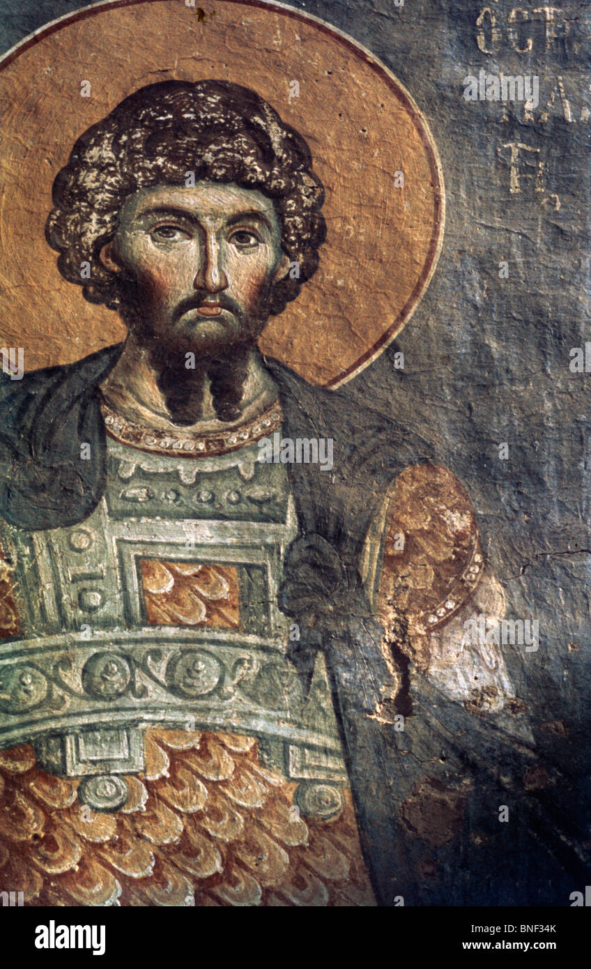 Greece, Mount Athos, Protaton Church, St. Theodore Fresco by Pensiuni ...