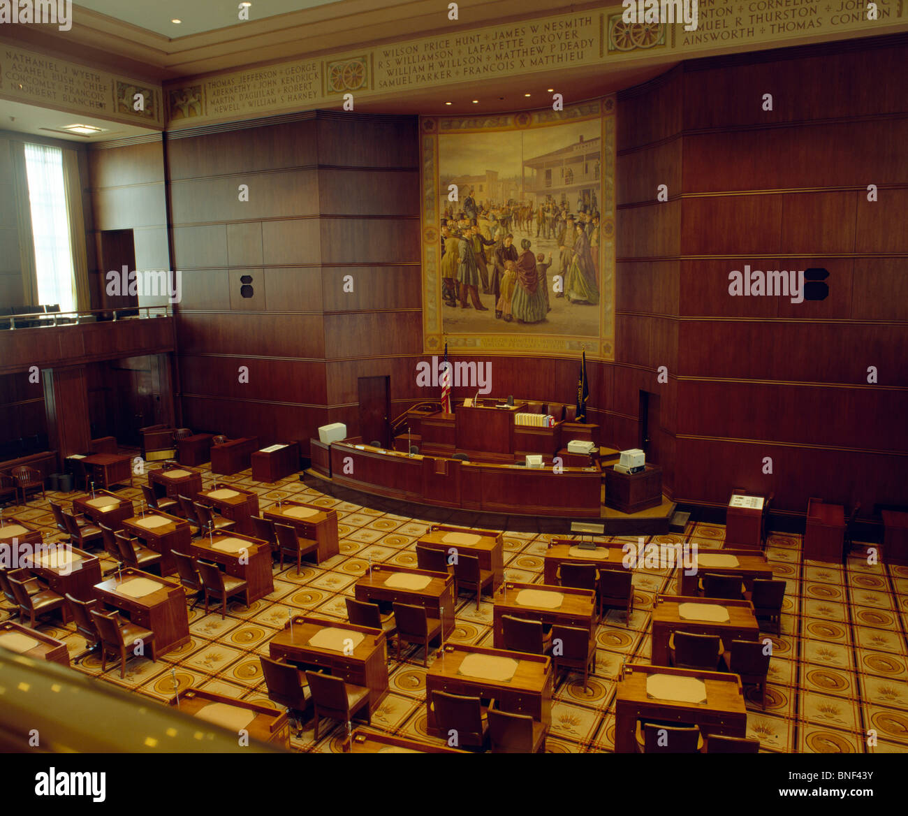 Interiors of a government building, Oregon State Capitol, Salem, Oregon ...