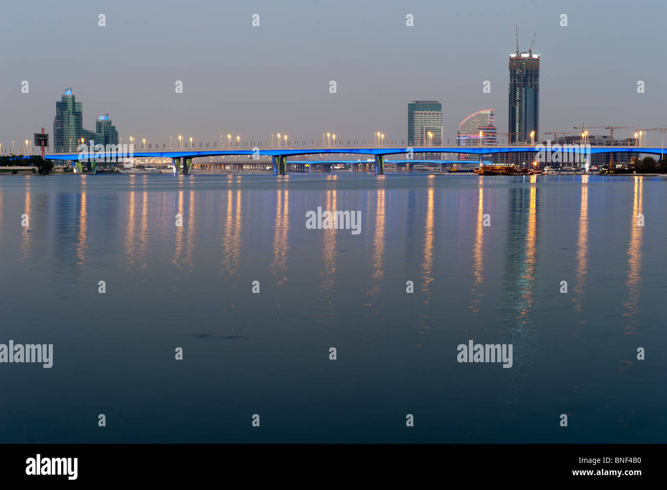 Garhoud Bridge from Creek Park, Dubai Stock Photo - Alamy
