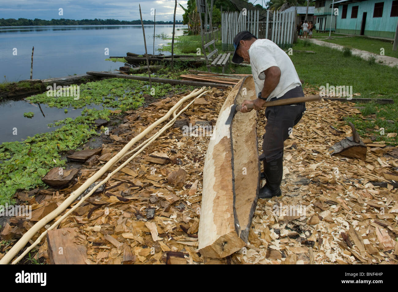 Dugout canoe axe hi-res stock photography and images - Alamy