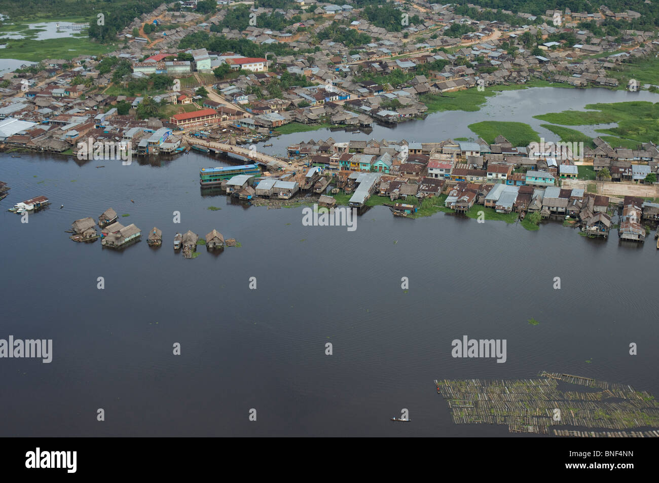 Aerial view of a town, Requena, Loreto Region, Peru Stock Photo - Alamy