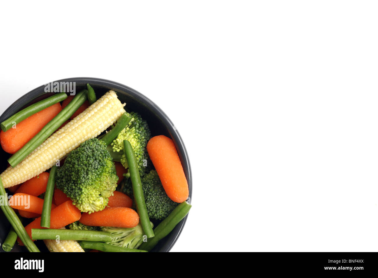 Bowl of Fresh Healthy Raw Uncooked Vegetables Against A White ...
