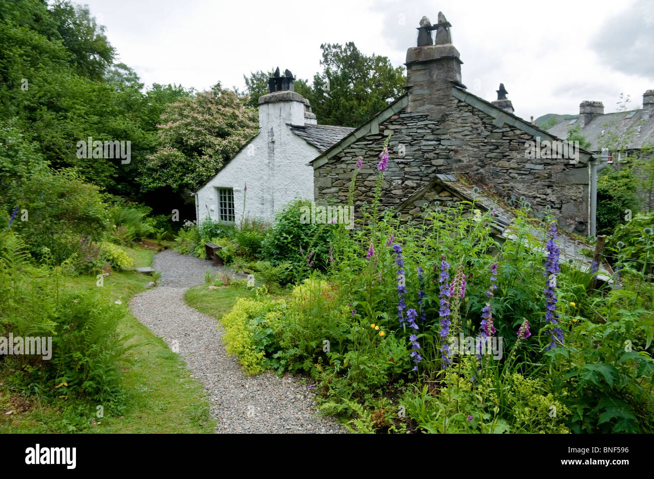 Dove Cottage garden - home to William Wordsworth, Town End, Nr Grasmere ...