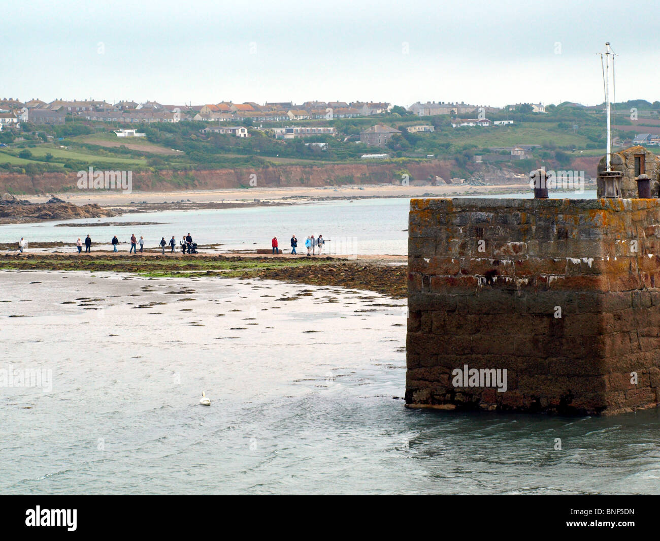 Low tide crossing from St.Michael's Mount,Cornwall,UK Stock Photo - Alamy