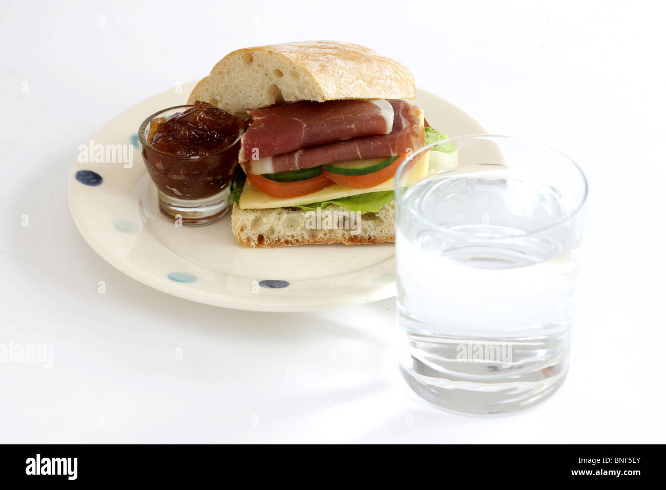 Parma Ham Ciabatta Roll Stock Photo - Alamy