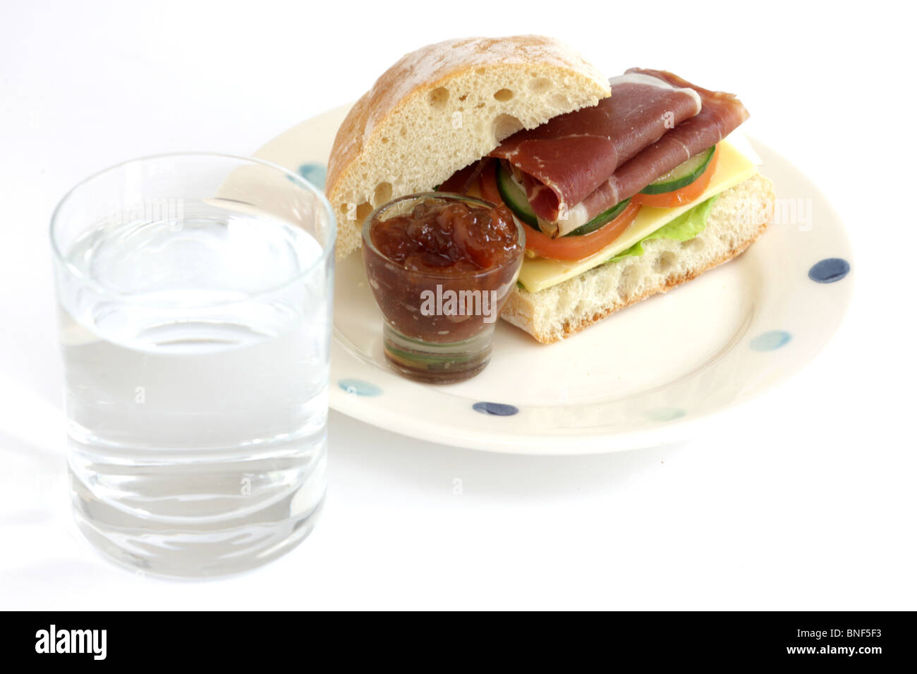 Parma Ham Ciabatta Roll Stock Photo - Alamy