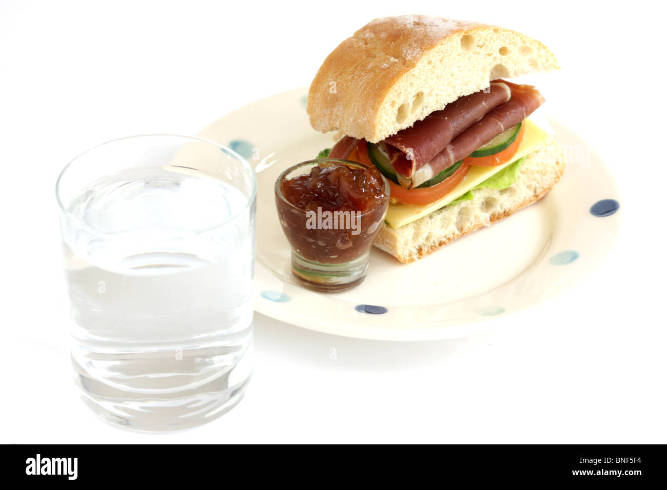 Parma Ham Ciabatta Roll Stock Photo - Alamy