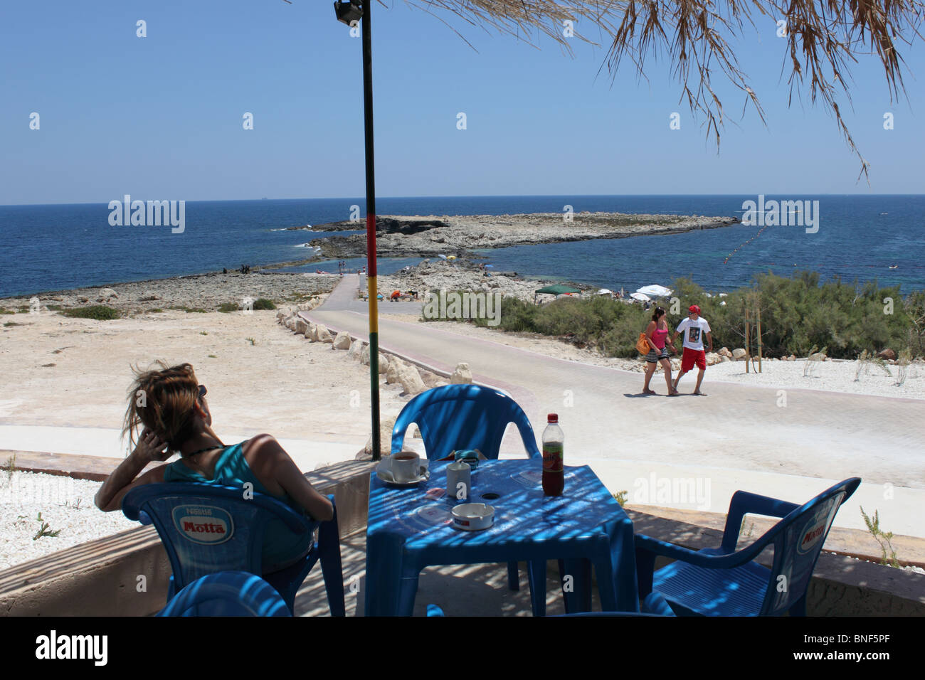 Ta' Fra Ben beach cafe bar, Qawra Point, Ras il-Qawra, Buġibba, Salina ...
