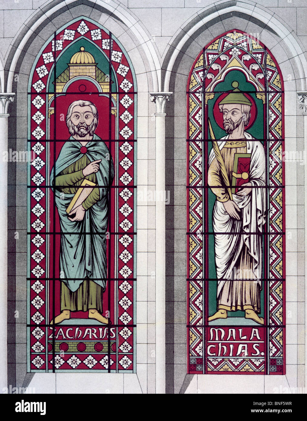 Prophets, The Zacharias And Malachi, 13th Century, Stained Glass ...
