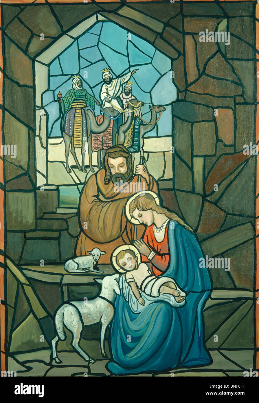 Arrival of the Magi, by Otto Munziger Stock Photo - Alamy