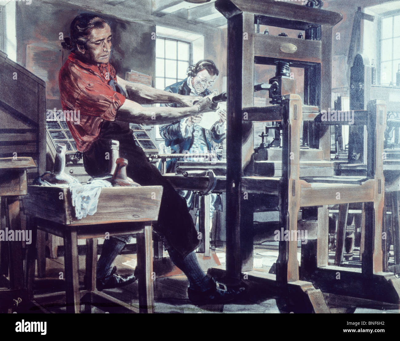 American Printer at Work Stock Photo - Alamy