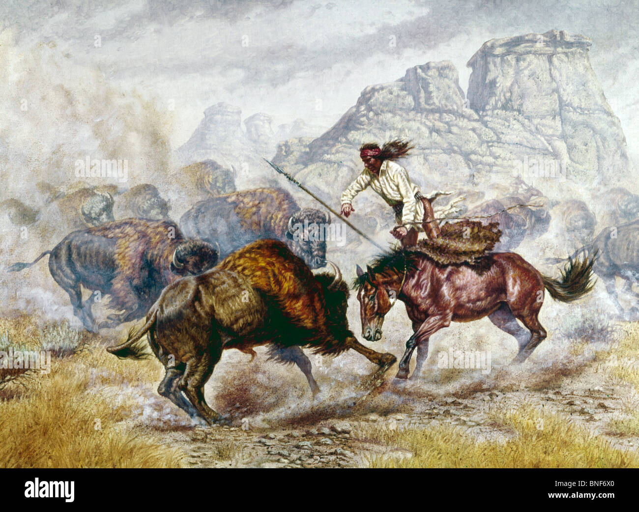 Native american man and horse hi-res stock photography and images - Alamy