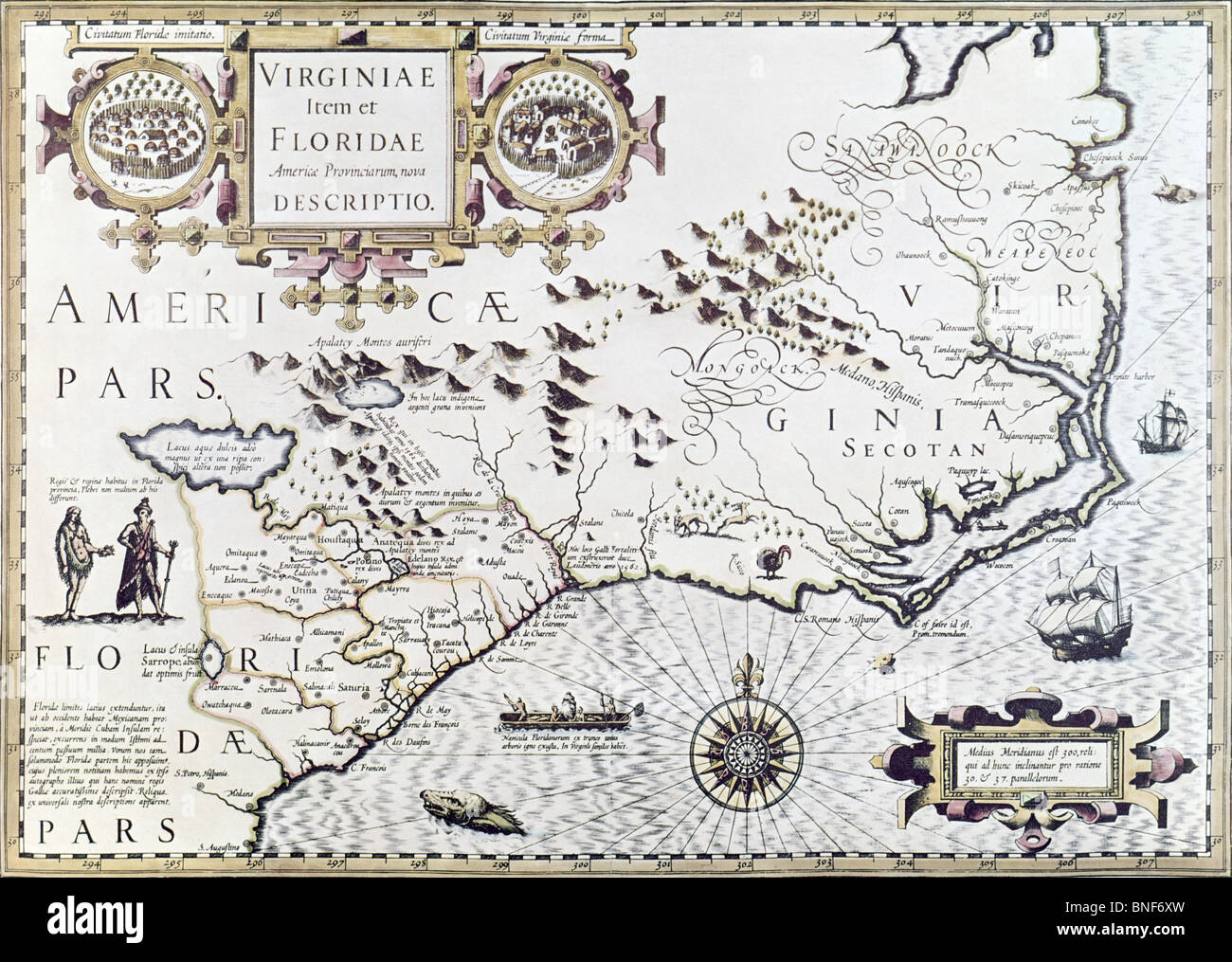 Map of virginia 17th century hi-res stock photography and images - Alamy