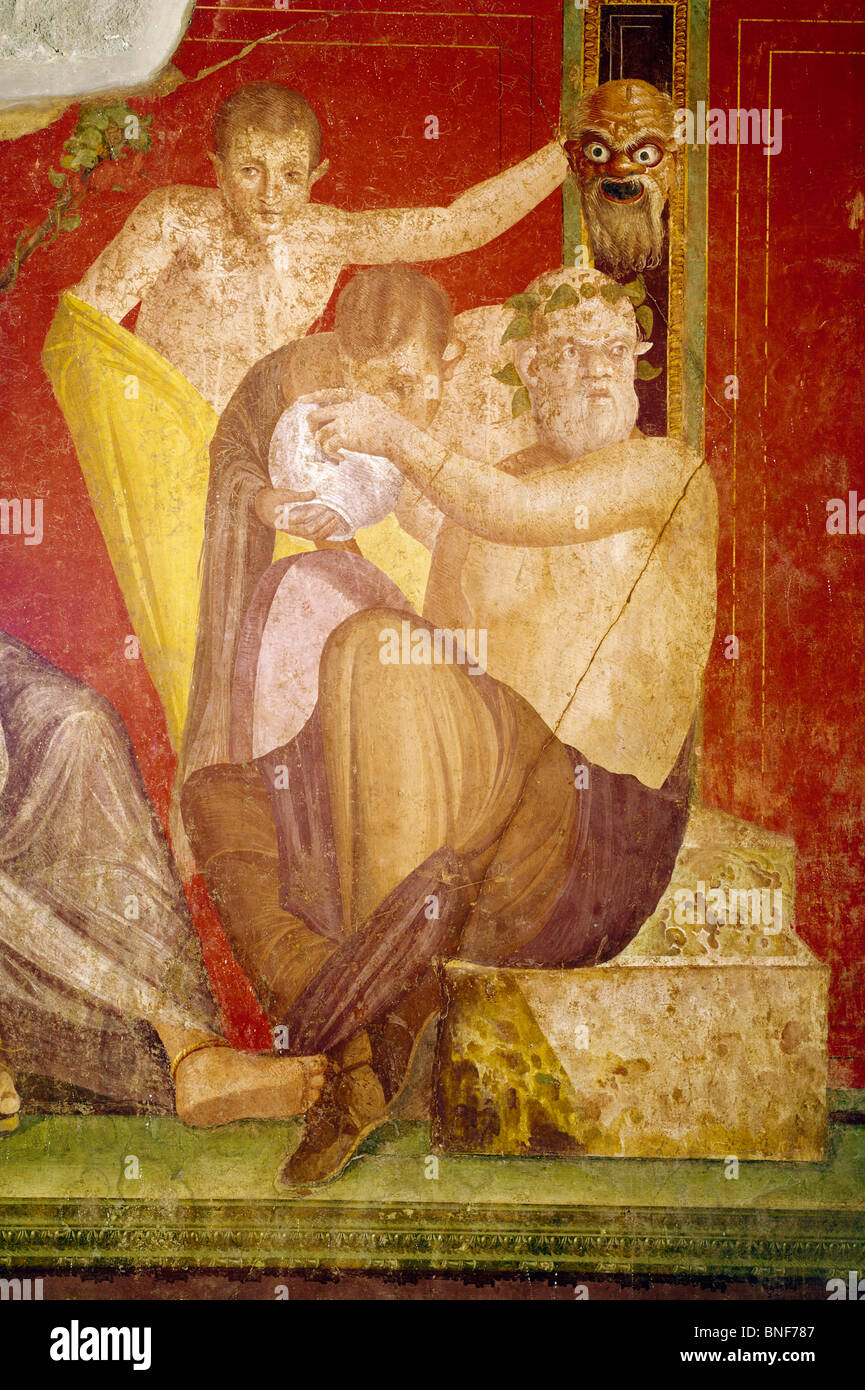 Roman fresco, Circa.60-50 BC, Italy, Pompeii, Villa of the Mysteries ...