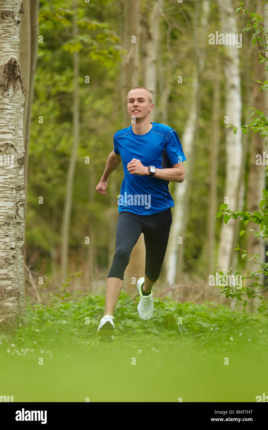 Running into woods hi-res stock photography and images - Alamy