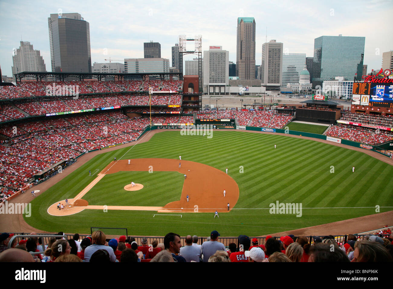 USA, Missouri, Saint Louis, Baseball game on Busch Stadium Stock Photo ...