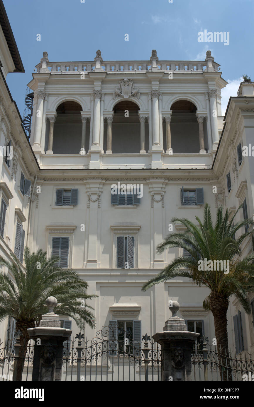 Rome, Italy. Courtyard and loggia of Palazzo Falconieri, designed in ...