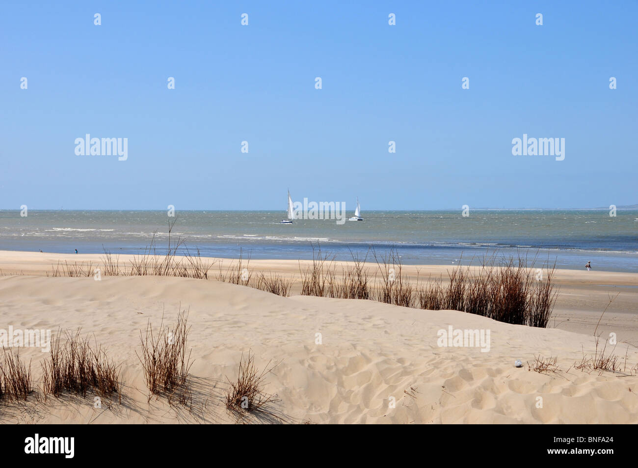 The wide sandy beach at Breskens, Zeeland, Holland Stock Photo - Alamy