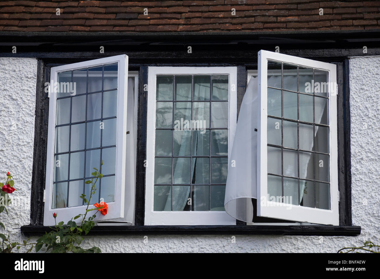 Open window in an English cottage Stock Photo - Alamy