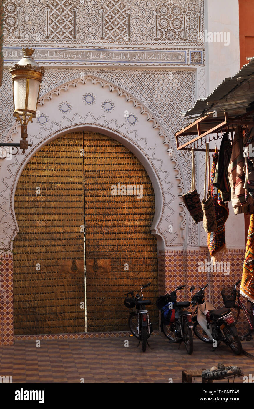 Gold Temple Doors Marrakesh, Morocco Stock Photo - Alamy