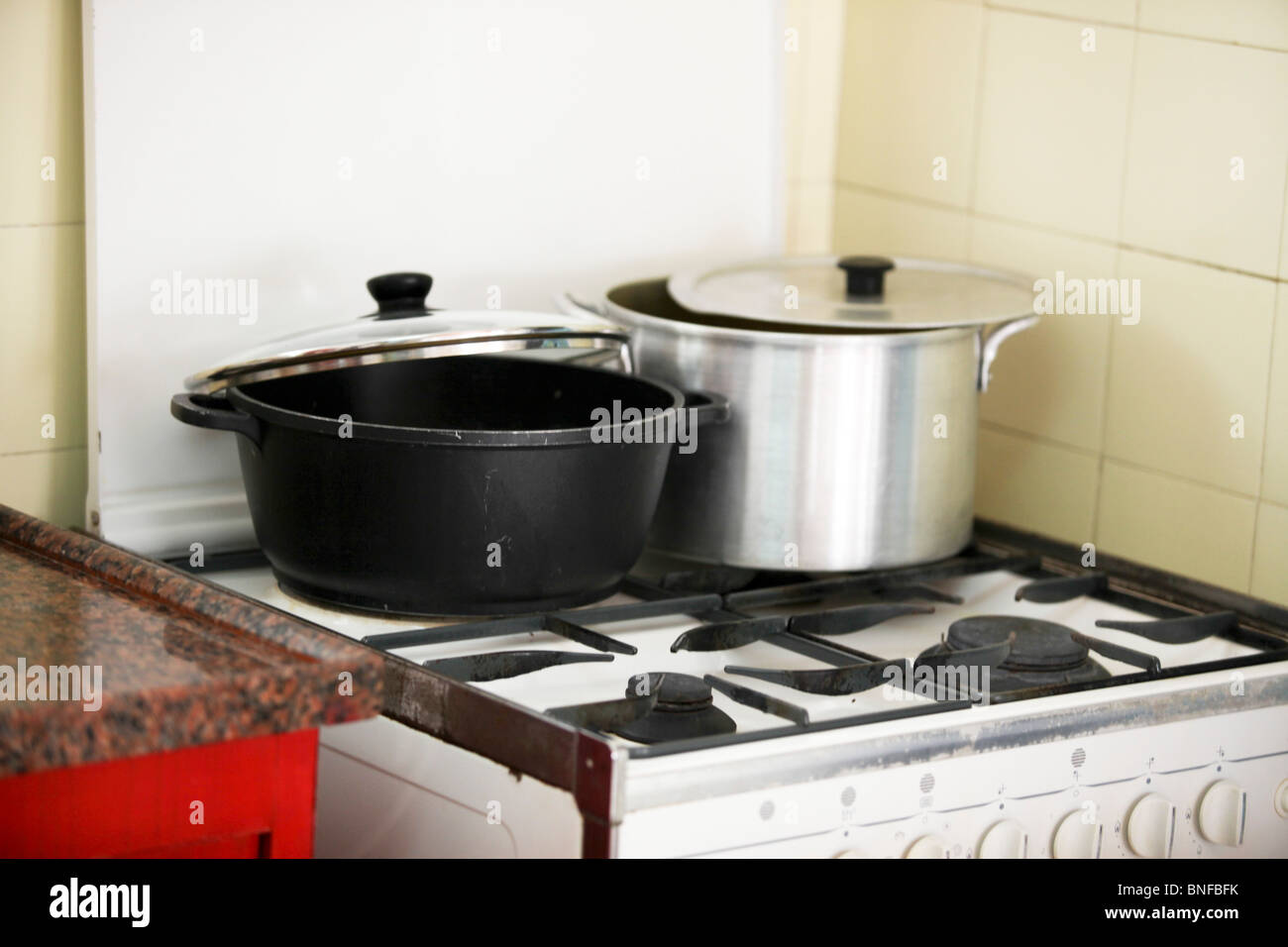 Food cooking on a gas stove Stock Photo - Alamy