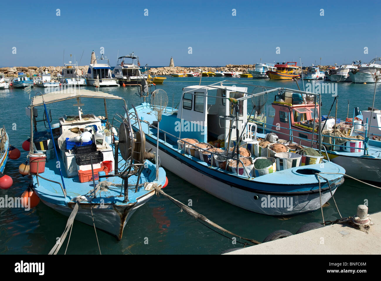 Cyprus fishing boats boat hi-res stock photography and images - Alamy