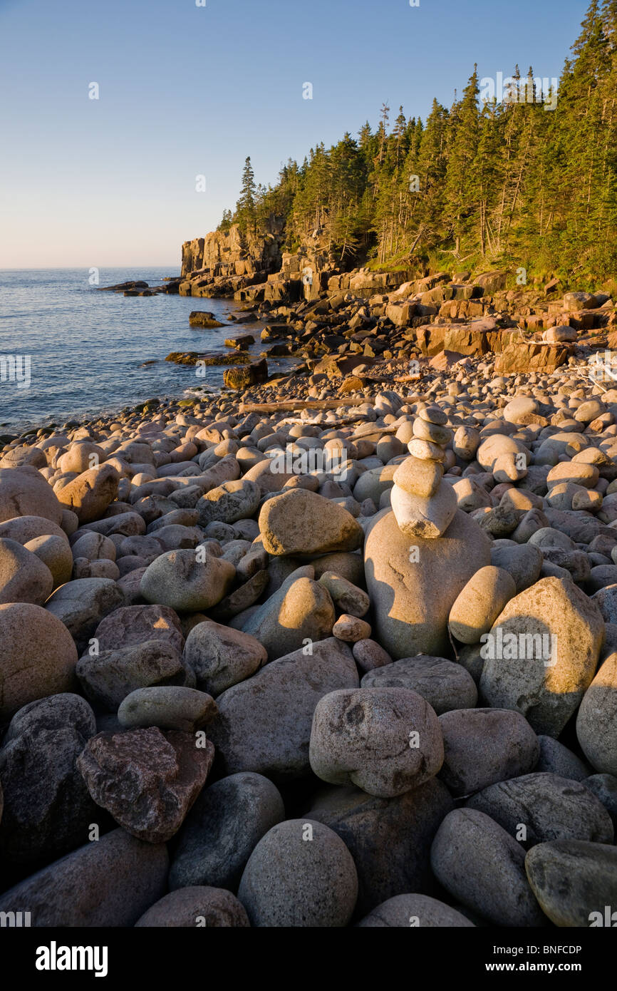 Otter Cliff from Monument Cove, Early Morning, Acadia National Park ...