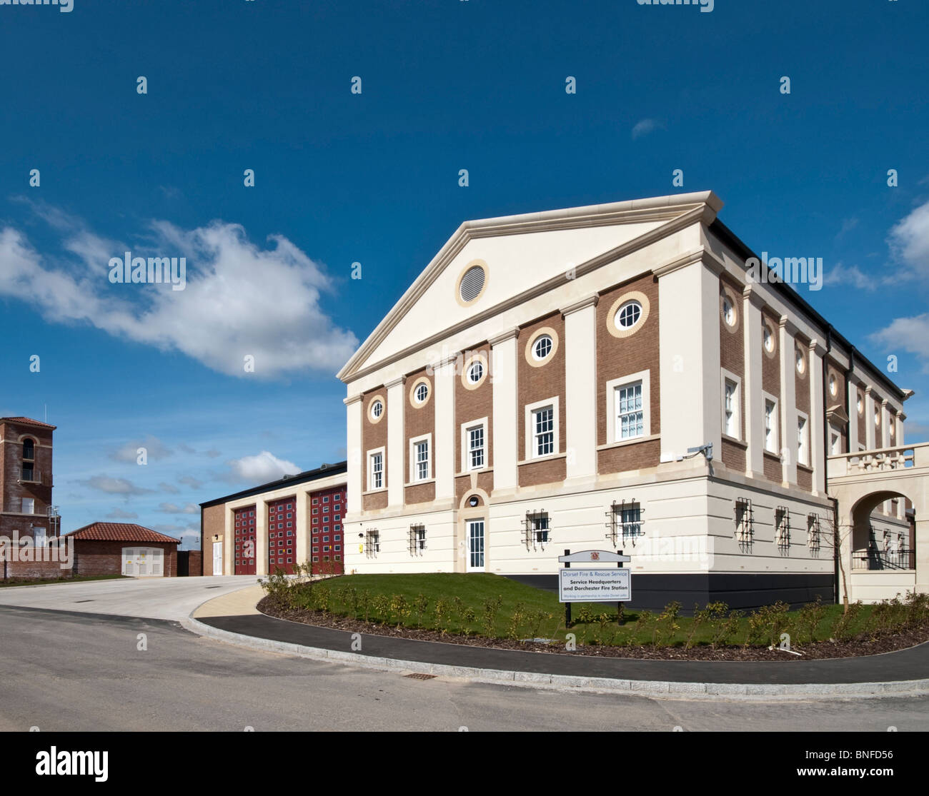 Dorset Fire and Rescue Service, Station and HQ, Poundbury Stock Photo ...