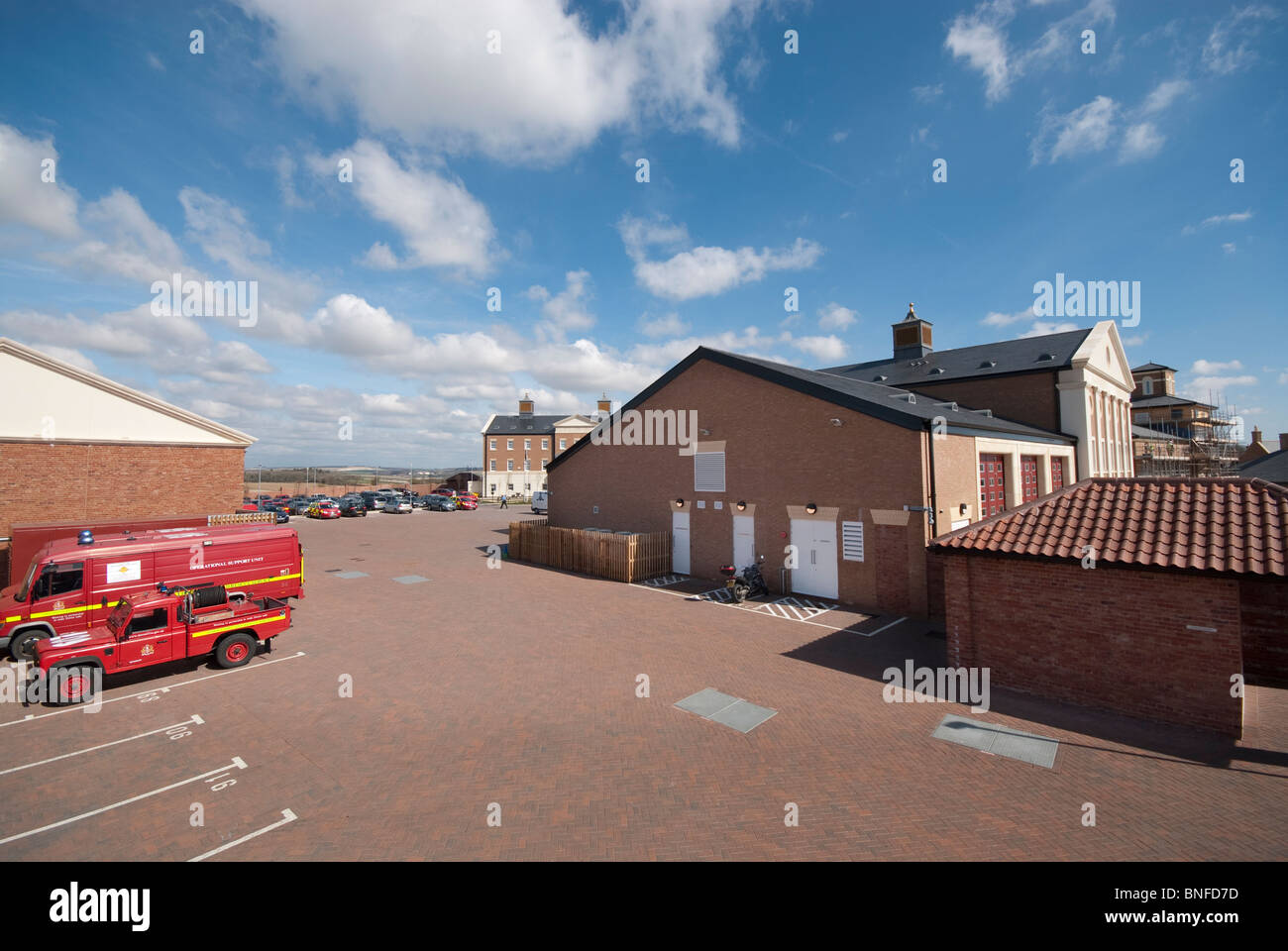 Dorset Fire and Rescue Service, Station and HQ, Poundbury Stock Photo ...