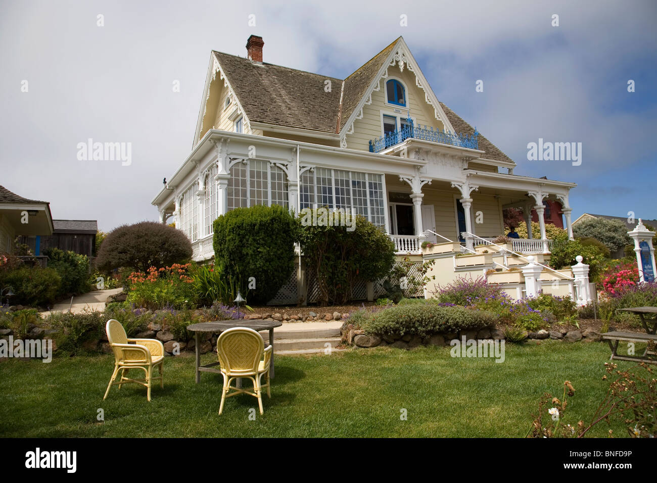 Victorian architecture in and city streets in the coastal resort town ...