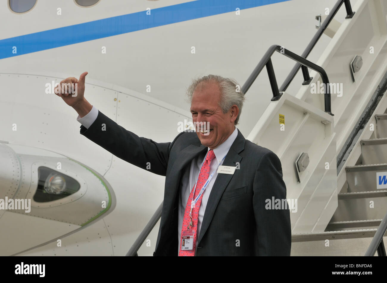 Boeing staff on Dreamliner 787 test flight Stock Photo - Alamy