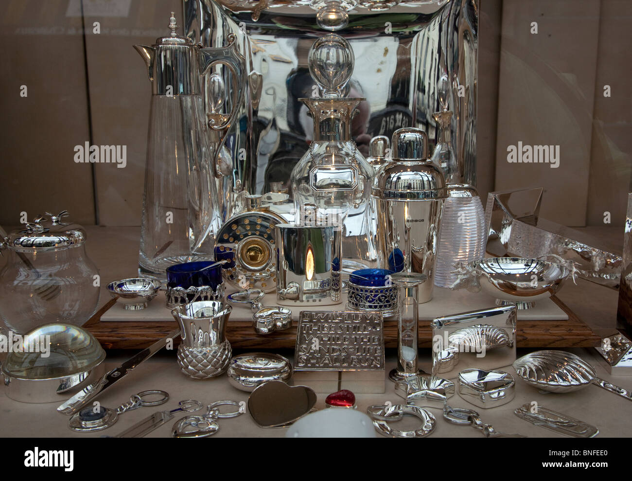 Silverware in Knightsbridge shop window display, London (Hamilton ...