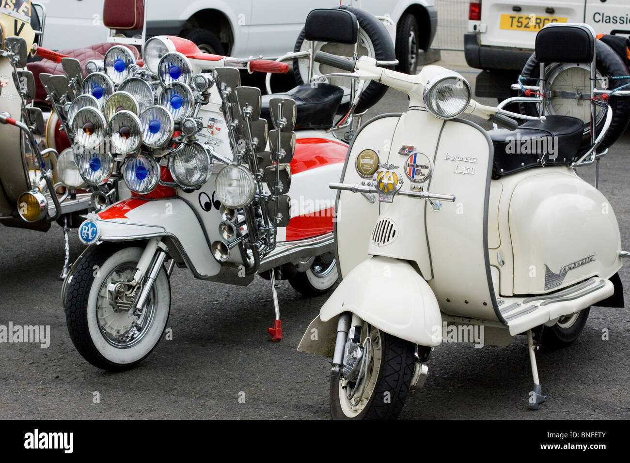 Picture of Mod Scooter at Santa Pod Retro Show Stock Photo - Alamy