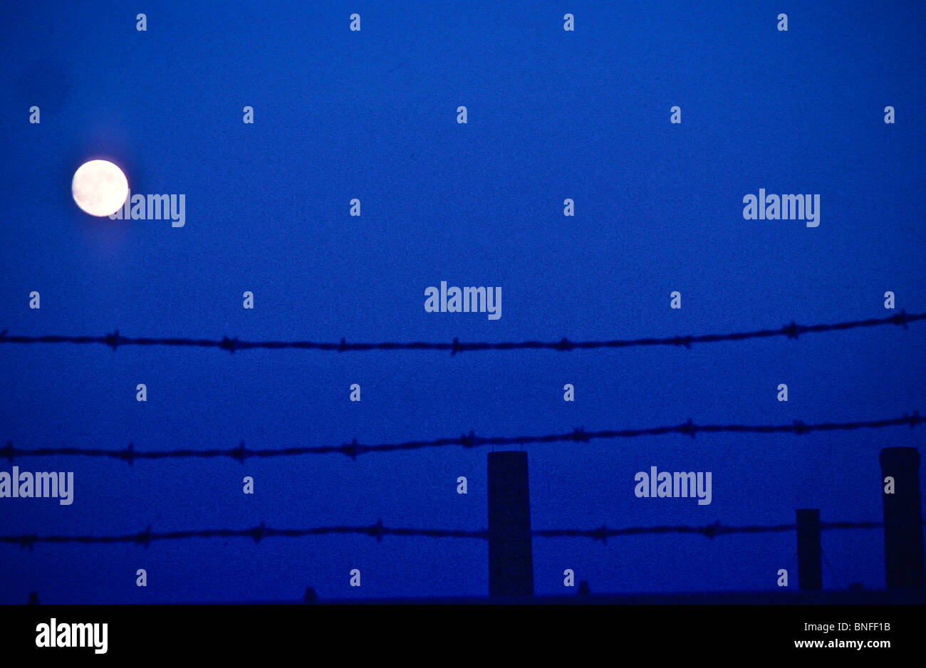 Blue sky moon glow Stock Photo - Alamy