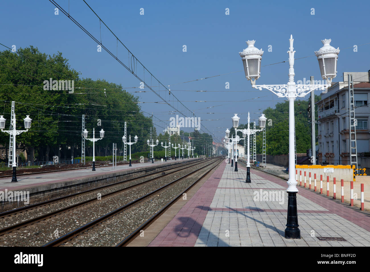 The railway station at Vitoria-Gasteiz, capital of the Basque region in ...