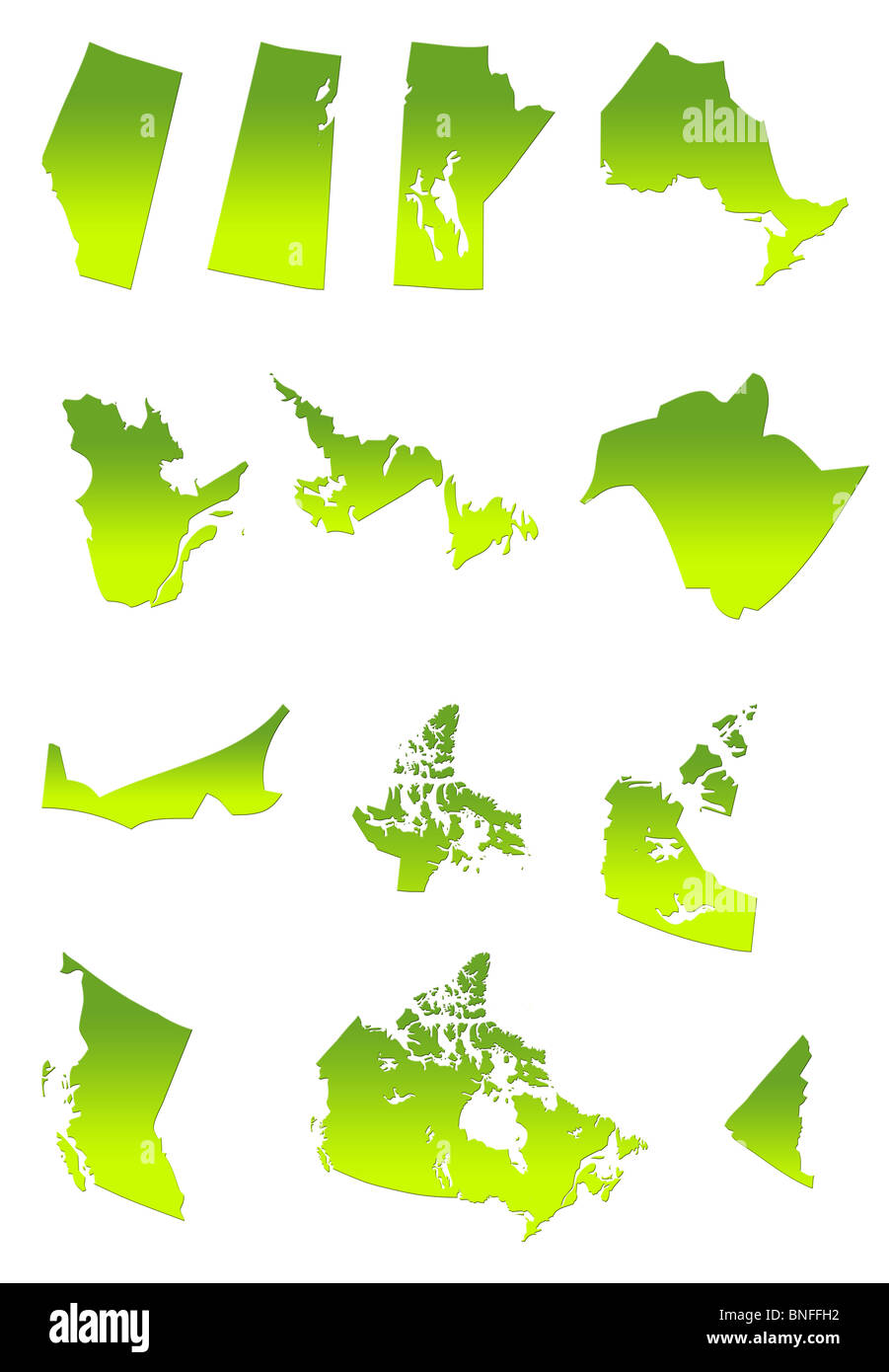 colored map canadian provinces