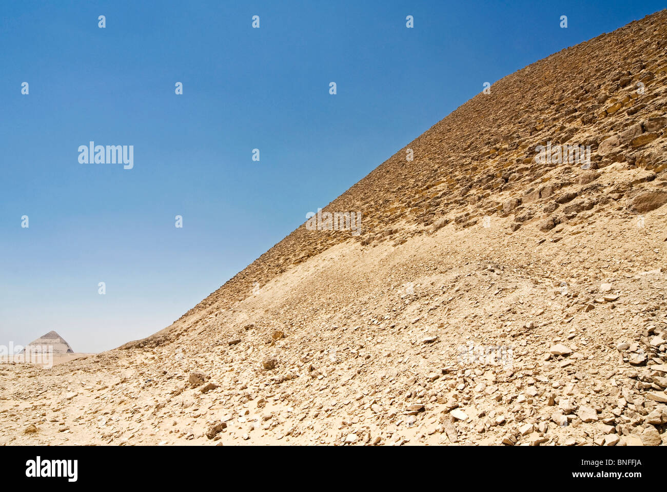 The Red Pyramid at Dashur, Senefru or Snefru Pyramid, on the left side ...