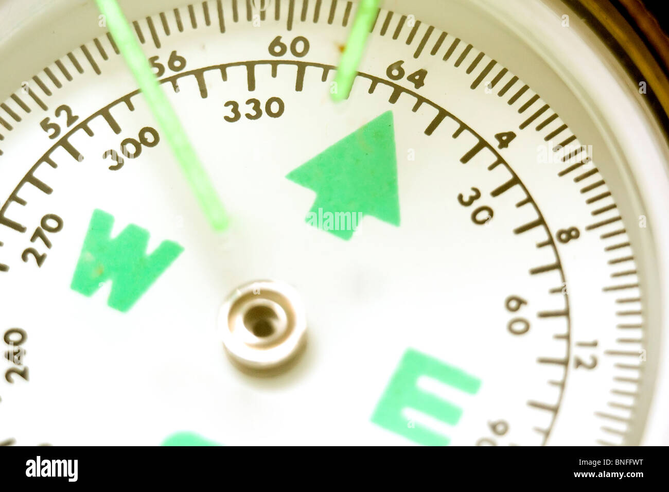 Compass macro with focus and emphasis in the 330º Stock Photo - Alamy