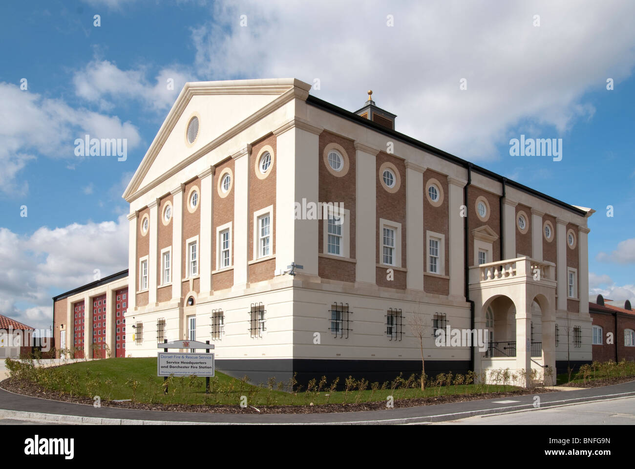 Dorset Fire and Rescue Service, Station and HQ, Poundbury Stock Photo ...
