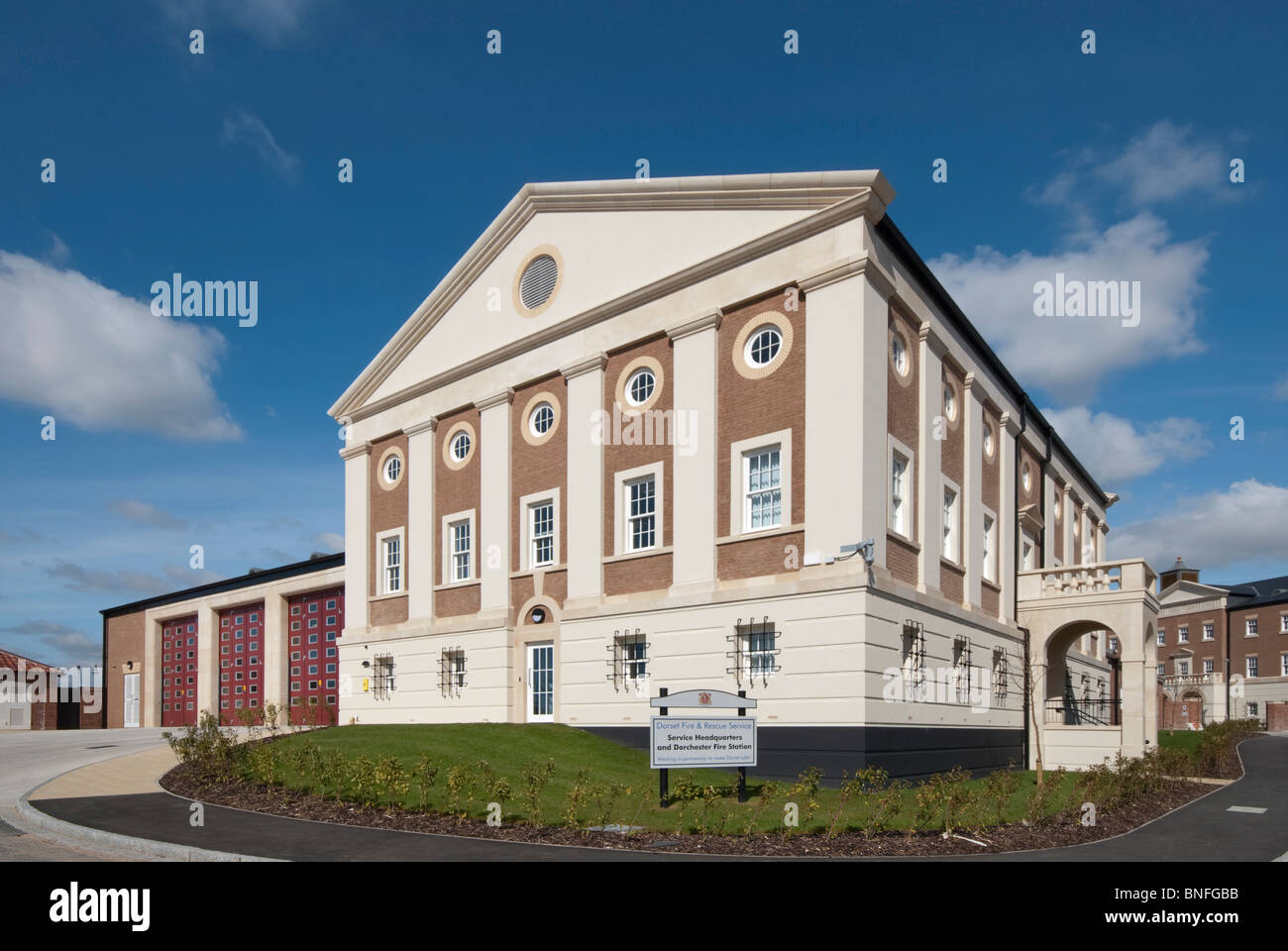 Dorset Fire and Rescue Service, Station and HQ, Poundbury Stock Photo ...