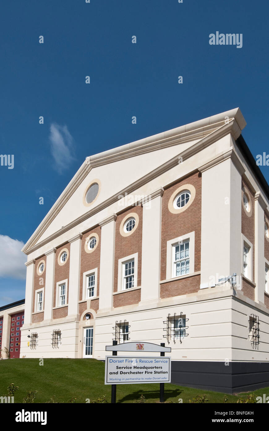 Dorset Fire and Rescue Service, Station and HQ, Poundbury Stock Photo ...