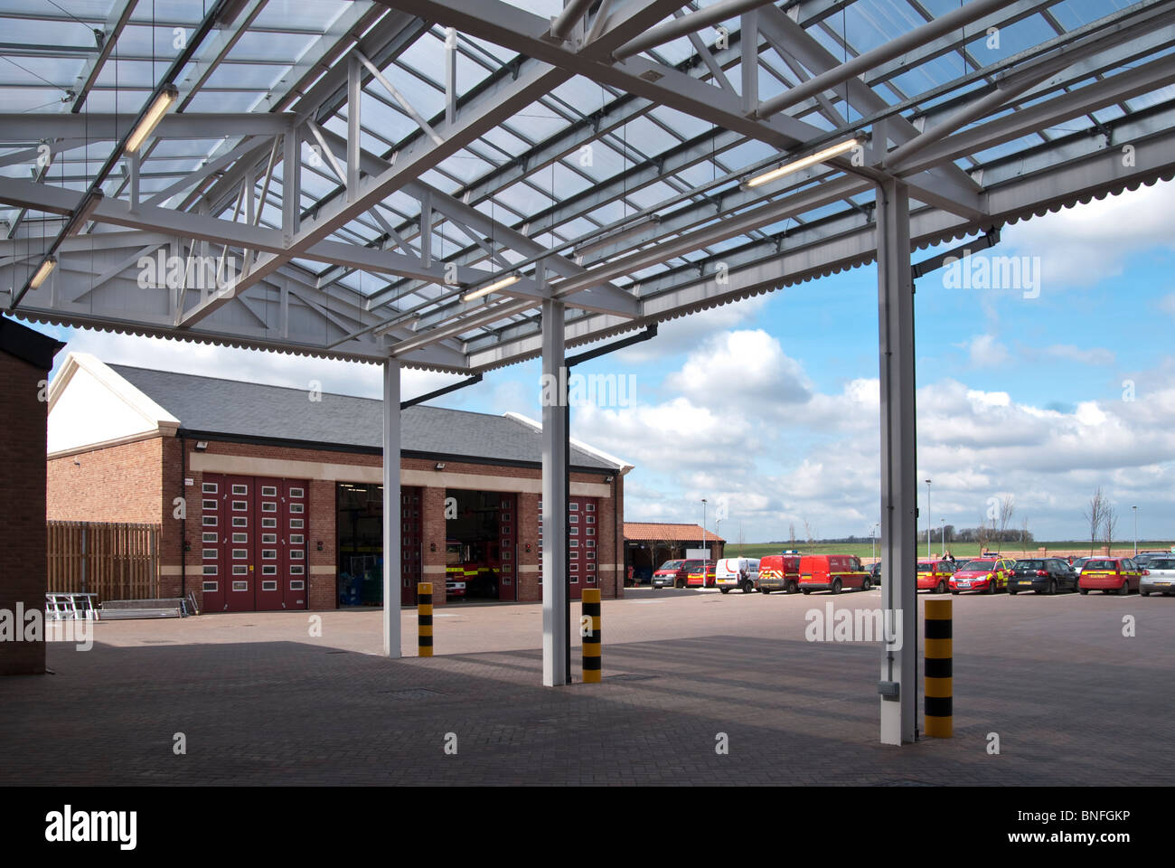 Dorset Fire and Rescue Service, Station and HQ, Poundbury Stock Photo ...