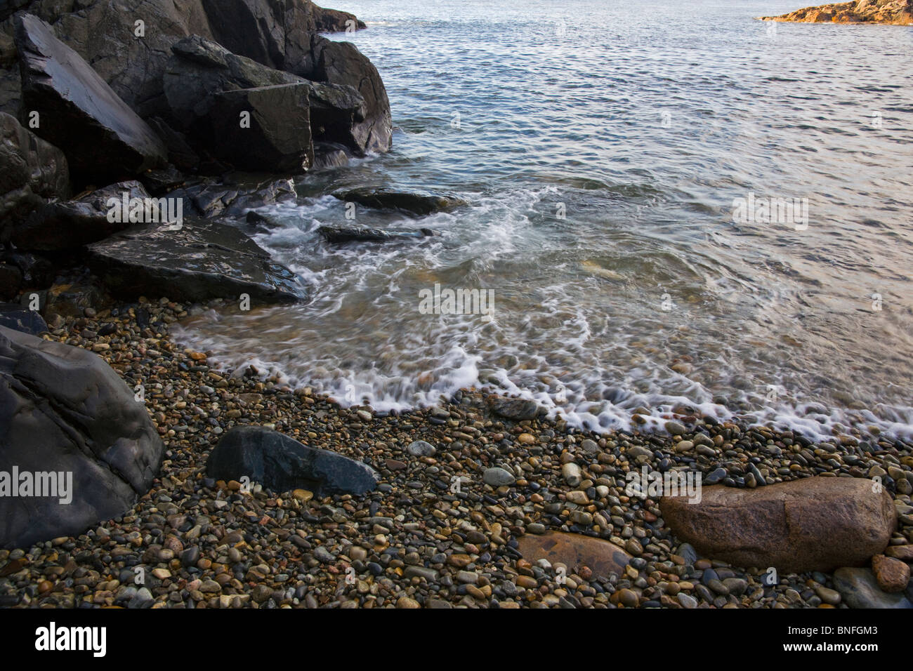 Little Hunter's Beach, Early Morning, Acadia National Park, Maine Stock ...