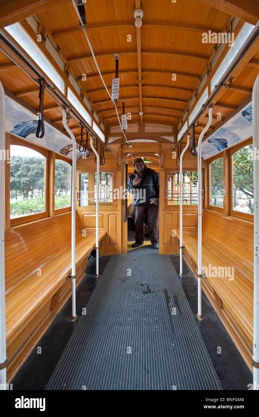Cable Car Driver San Francisco California USA Stock Photo - Alamy