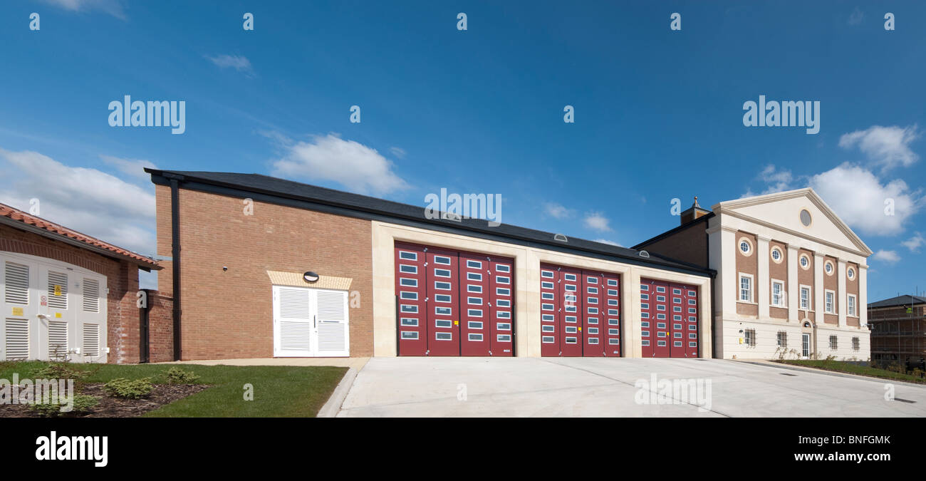 Dorset Fire and Rescue Service, Station and HQ, Poundbury Stock Photo ...