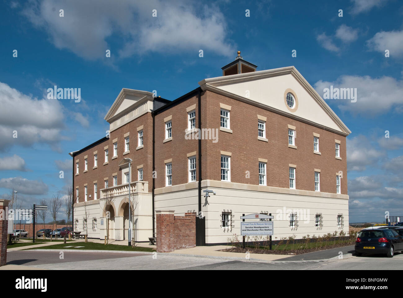 Dorset Fire and Rescue Service, Station and HQ, Poundbury Stock Photo ...