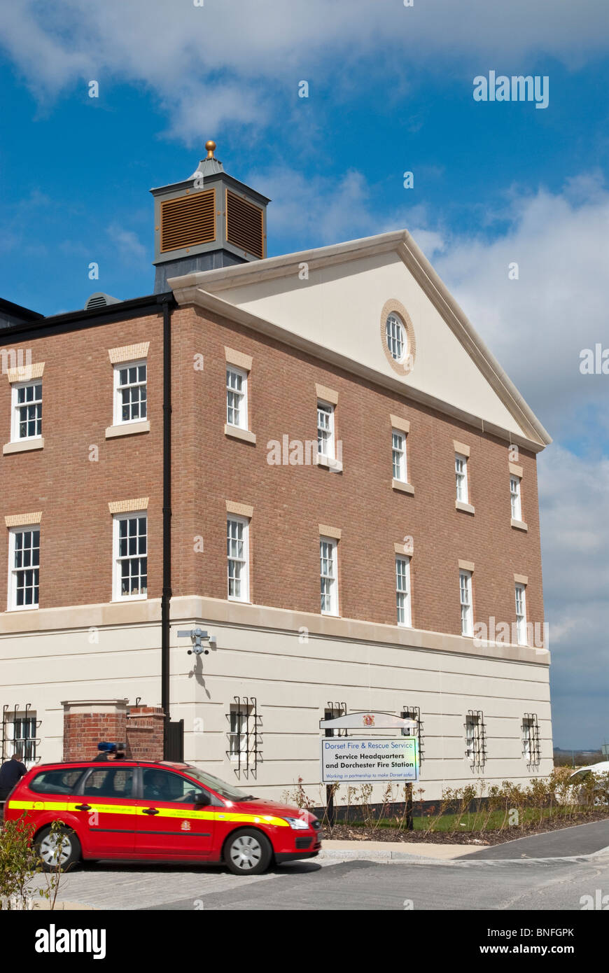 Dorset Fire and Rescue Service, Station and HQ, Poundbury Stock Photo ...